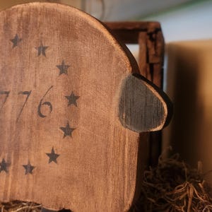 Primitive Wood Sheep: Rustic Shelf Decor, Tiered Tray Accent - Etsy