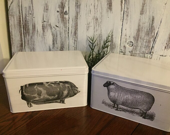 Farm Animal Tin Set - Etsy