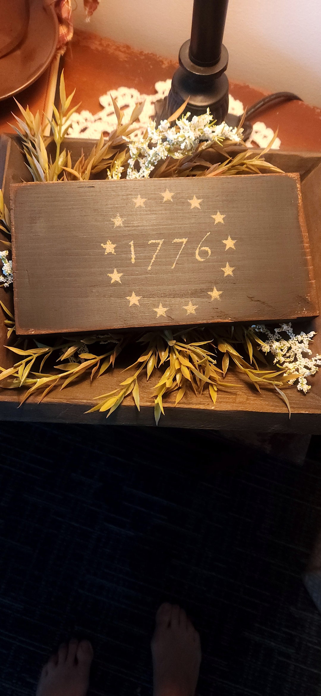 Primitive Colonial 1776 Wood Sign, Tuck, Tier Tray Decor - Etsy