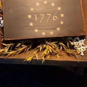 Primitive Colonial 1776 Wood Sign, Tuck, Tier Tray Decor - Etsy