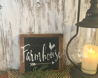 Farm Sweet Farm. Solid Wood, Rustic, White and Black Sign. Farmhouse ...