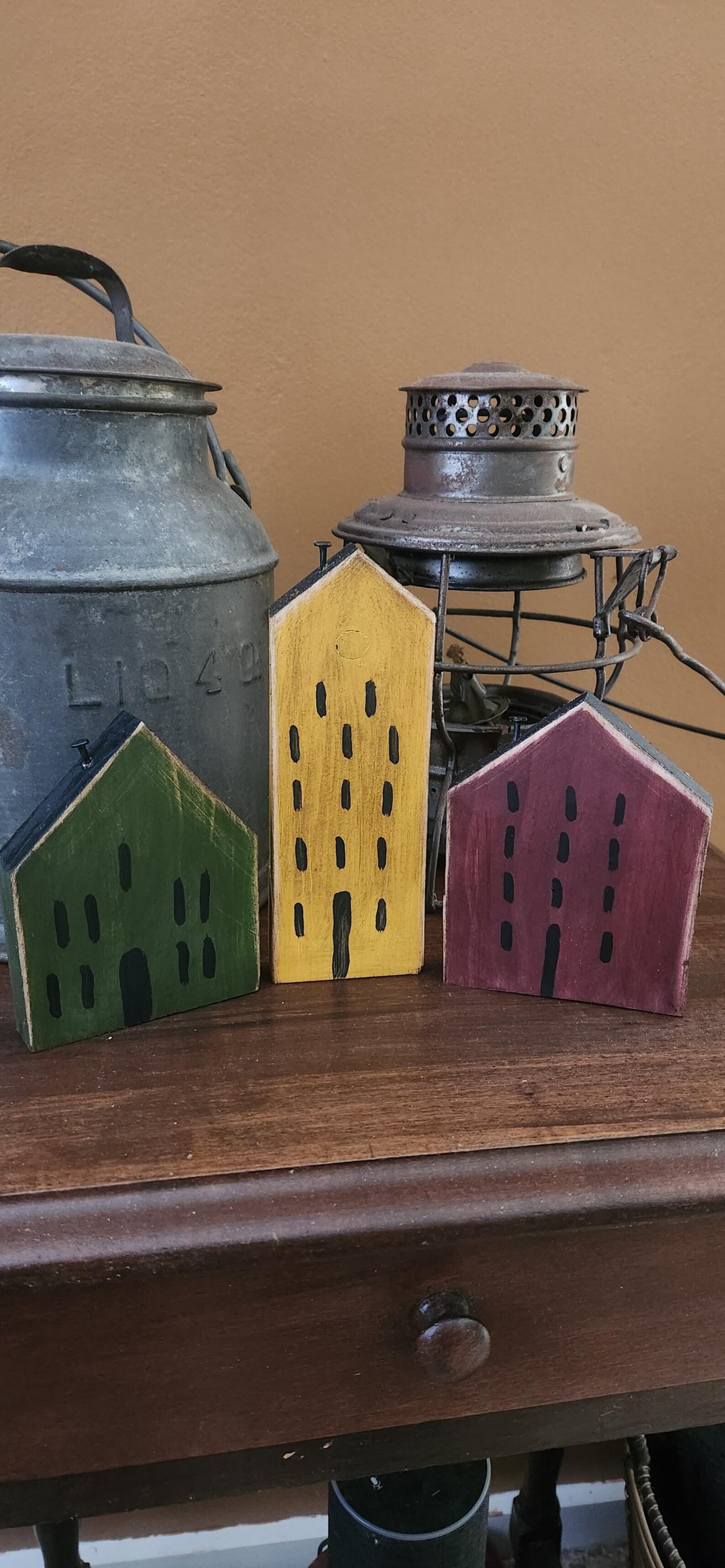 Primitive Wood Saltbox Trio, Saltbox House Set of 3, Shelf Decor - Etsy