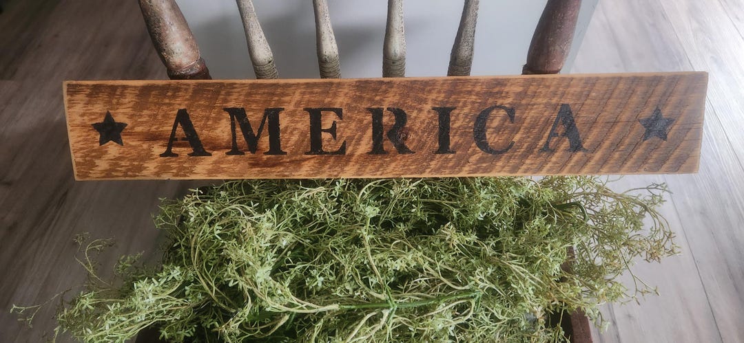Rustic America Wood Sign: Patriotic Home Decor - Etsy