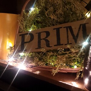 Prim Wood Sign/ Hand Stenciled/ Rustic/ Shelf Sitter - Etsy