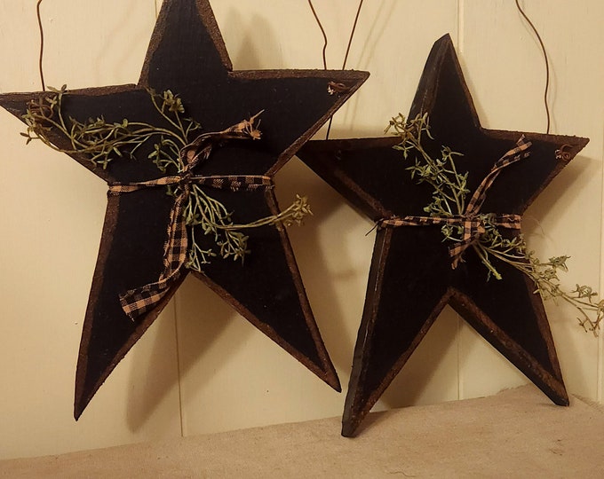 Primitive Black Wood Star Wall Decor/ Rustic/ Primitive Star Decor - Etsy