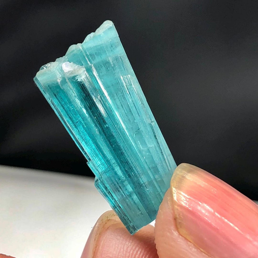Neon Blue Tourmaline Pocket Crystal 3.6 Gram - Etsy
