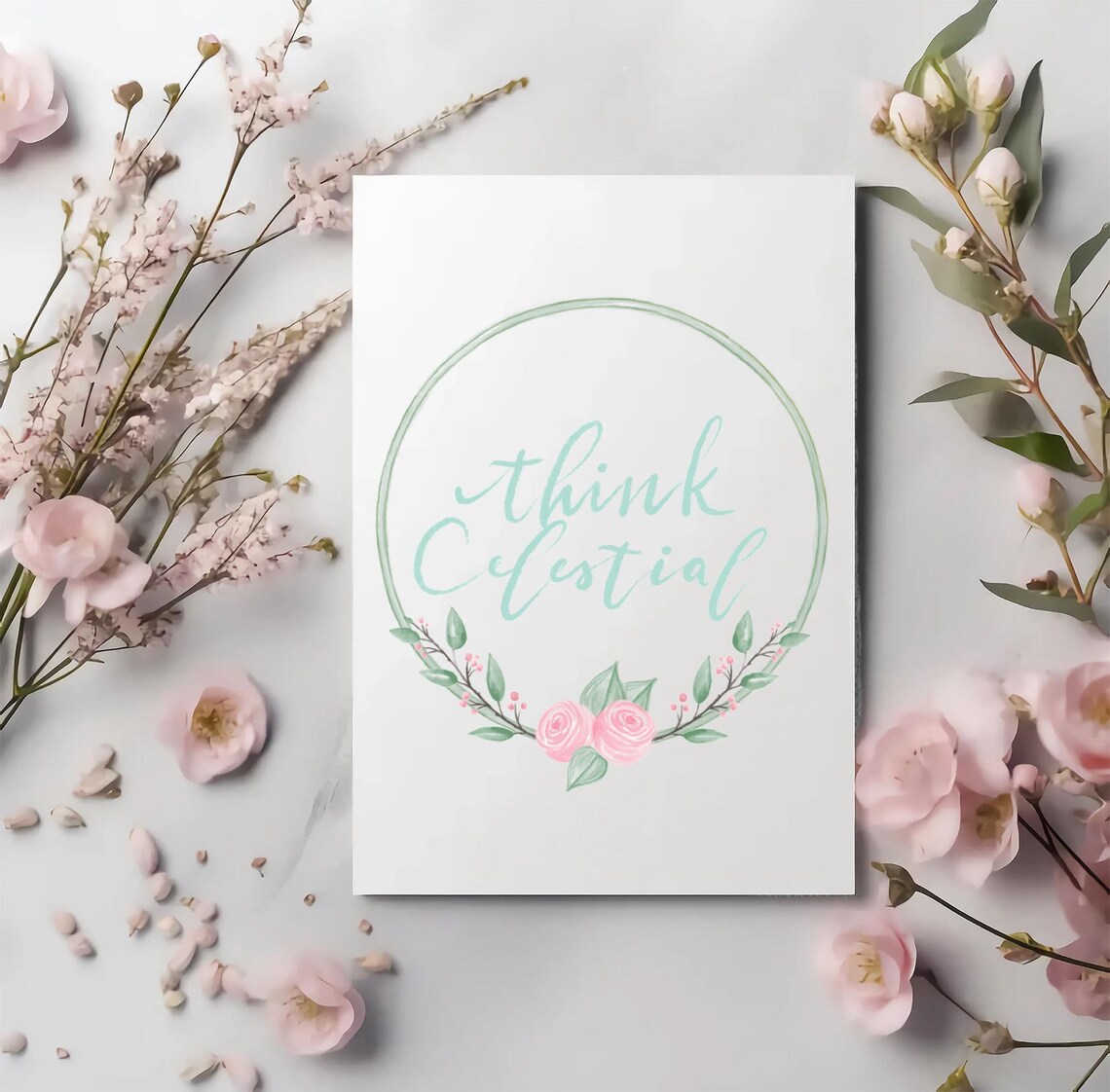 Think Celestial Card/ 5X7 Print/ Greetings Card/ Glossy Cardstock/print ...