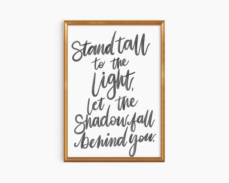 Stand Tall Calligraphy Print/ Digital Print/ Ready for You - Etsy