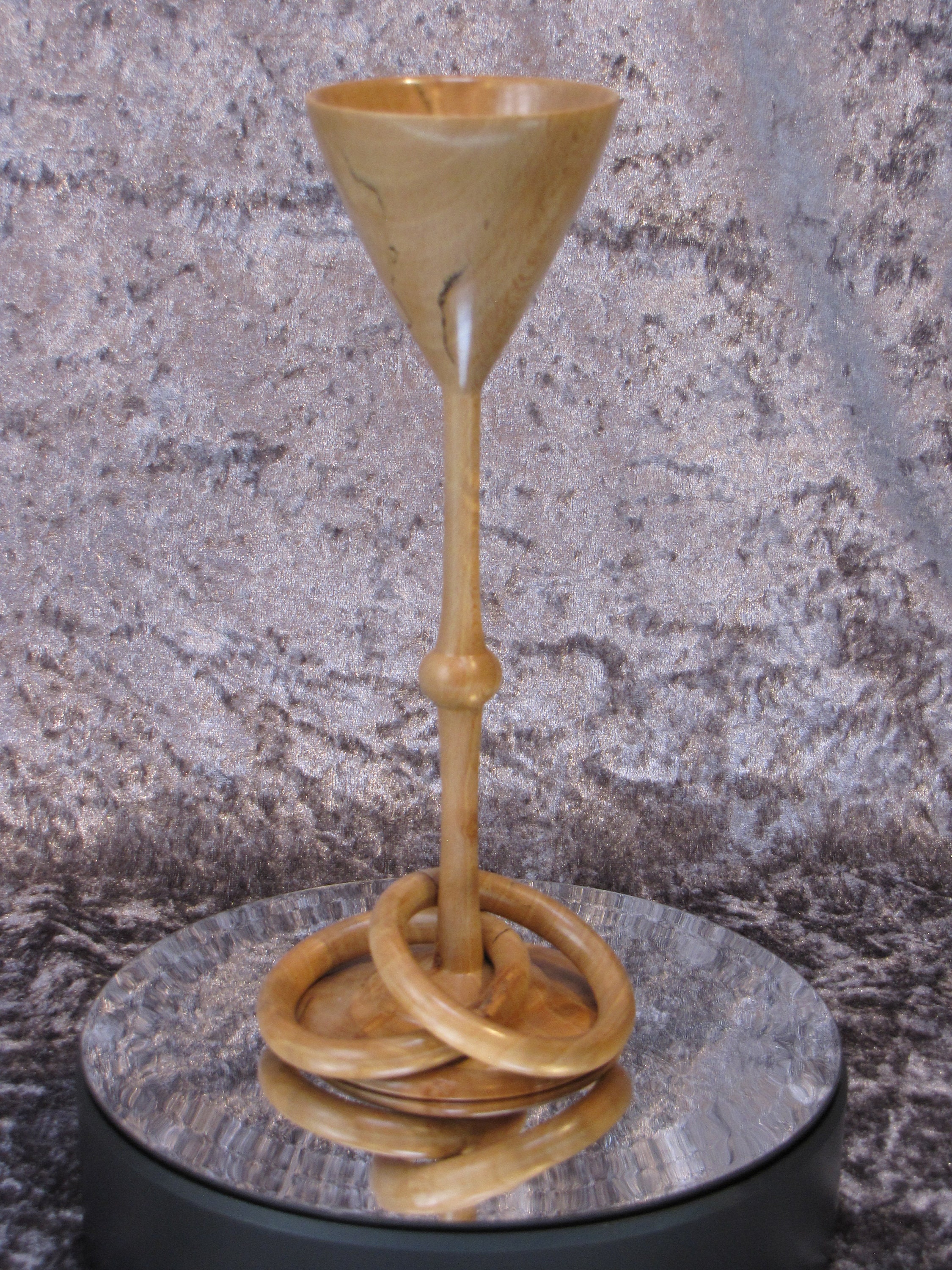 Long Stem Goblet With 2 Captive Rings - Etsy
