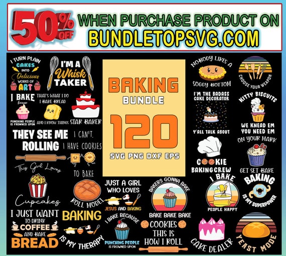 120 Baking Bundle Svg Trending Svg Baking Bundle Baking - Etsy