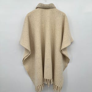 Vintage 70s Handmade Wool Poncho Cape Cardigan Top One Size Crochet ...