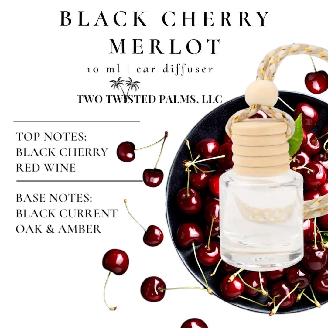 Black Cherry Merlot Scented Hanging Car Diffuser High-quality Non-toxic ...