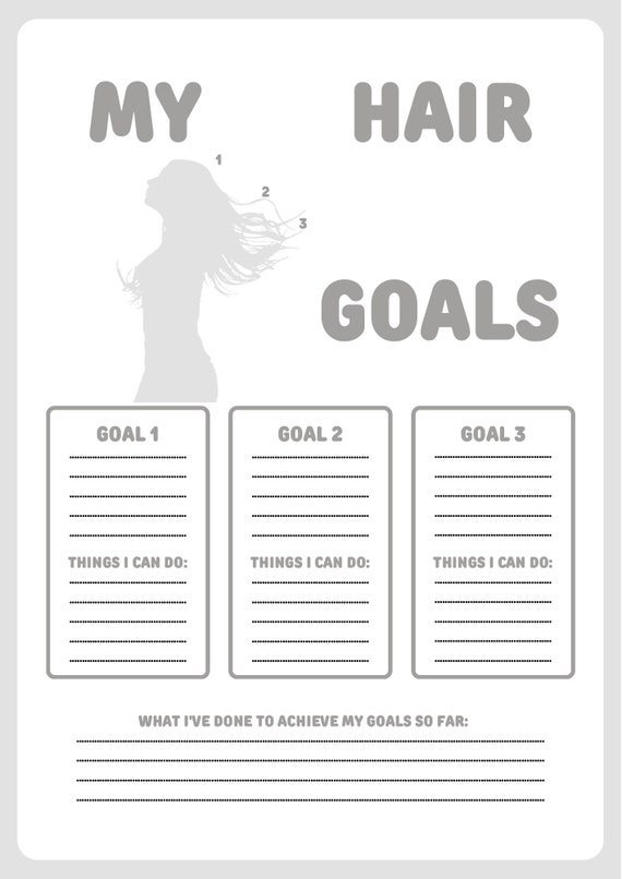 Hair Growth Goal Tracker Printables - Etsy
