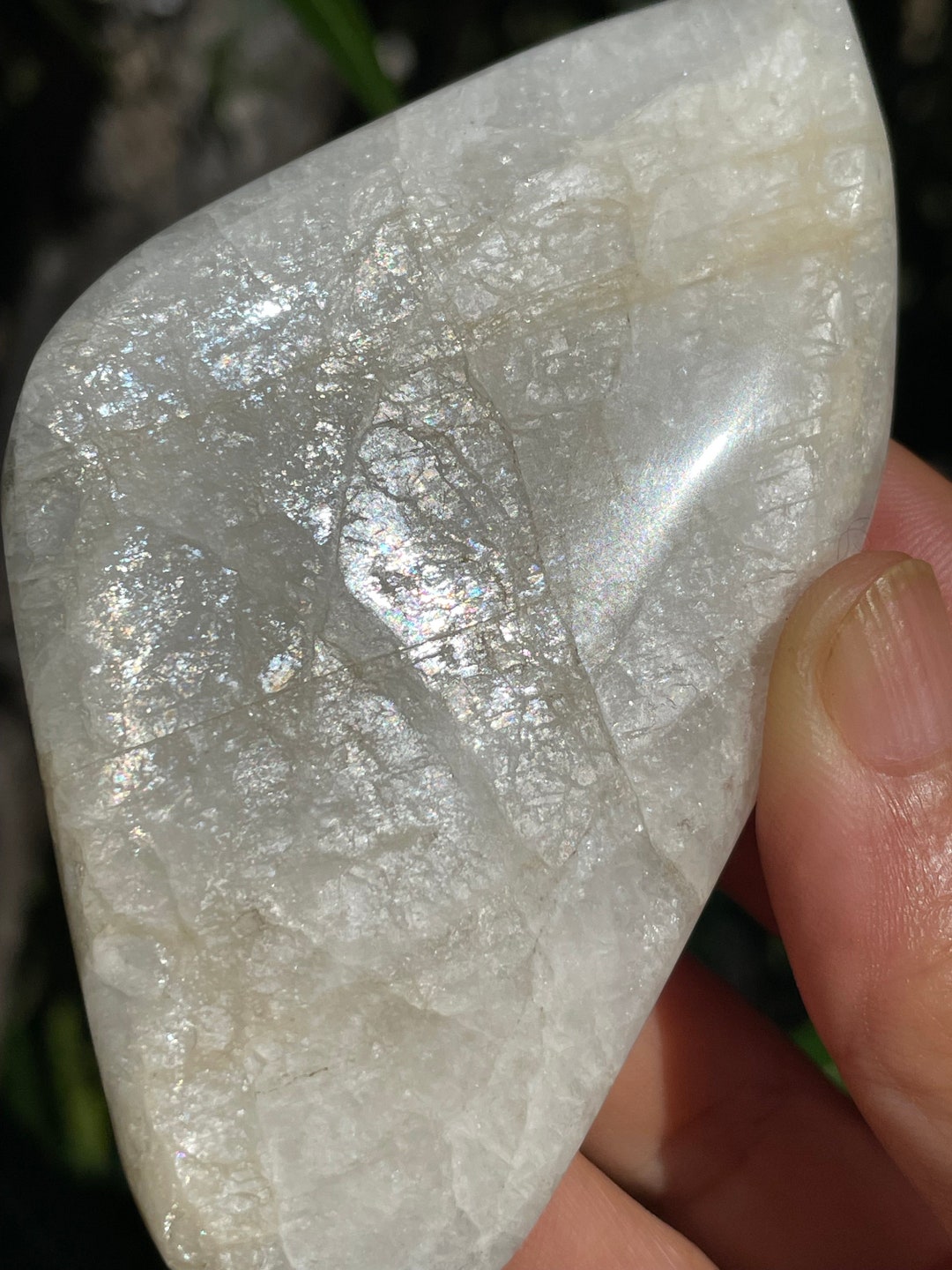 XL Shimmery Natrolite Palm Stone Crystal #1 - Etsy