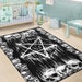 Satanic Skull Melting Inverted Pentagram Area Rug-satanic Decor Skull ...