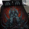 Skull Demon Satanic Cross Goat Skull Quilt 3 Piece Bed Set-satanic ...