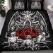 Skull Skeleton Demon Octopus Satanic Pentagram 3 Piece Duvet Set Black ...
