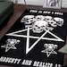Satanic Skull Inverted Pentagram Area Rug-satanic Gothic - Etsy