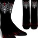 Skull Satanic Pentagram Drip 666 Socks-pentagram Socks-satanic - Etsy