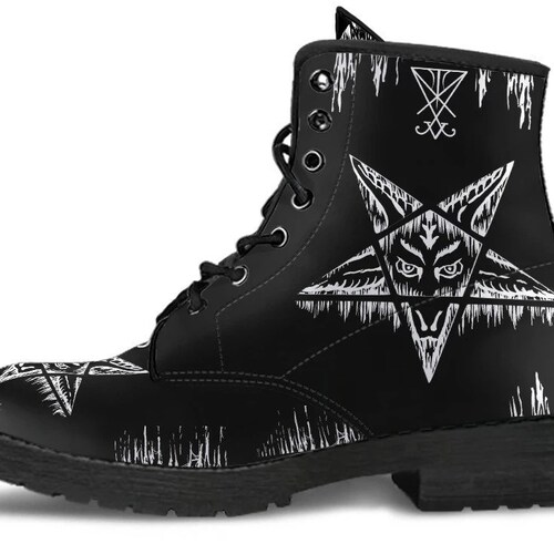 Pentagram Sneakers Baphomet Nugoth Satanic Shoes | Etsy