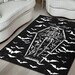 Bat Skull Skeleton Coffin Shrine Area Rug-coffin Rug-skull Rug-gothic ...