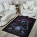 Monster Horned Skull Horned Demon Woman Area Rug Night Blue Pink ...