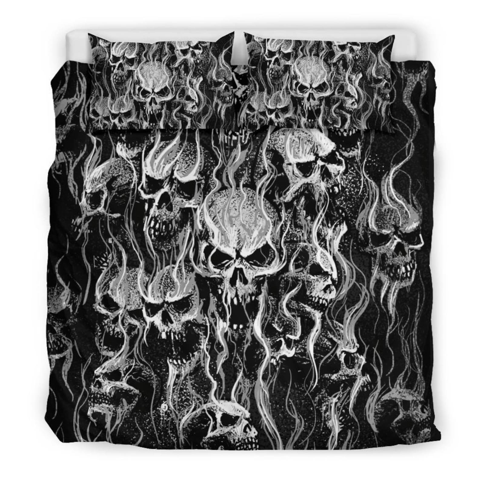 Skull Room Decor-heavy Metal Room Decor-smoke Skull 3 Piece - Etsy