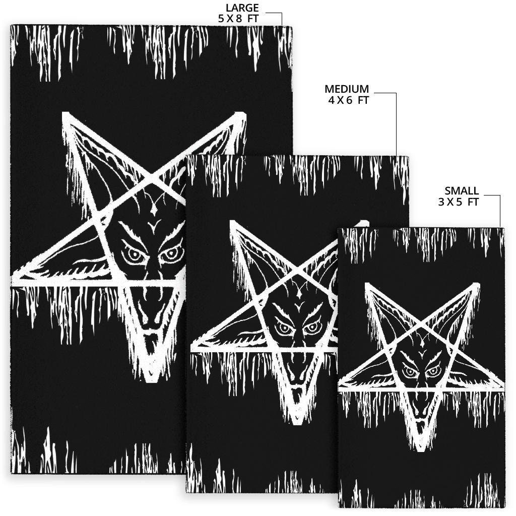 Inverted Melting Satanic Pentagram Area Rug Original Best Seller ...
