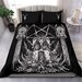 Skull Goth Occult Raven Batwing Cat 3 Piece Duvet Set Dark Color ...