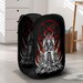 Skull Satanic Goat Pentagram Flame Laundry Hamper-baphomet Decpr ...