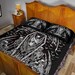 Skull Skeleton Chain Wicked Bat Shroud 3 Piece Quilt Set Black and ...