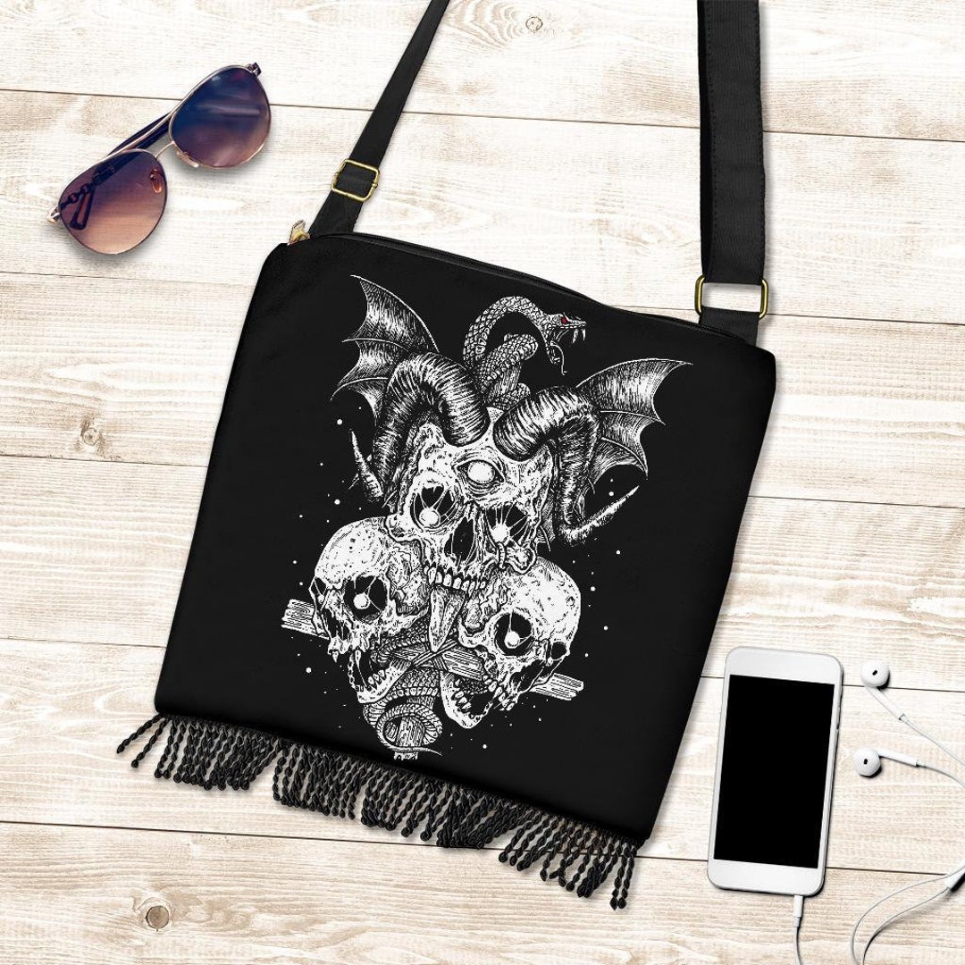 Skull Demon Serpent Women's Evening Purse Bag-skull Shoulder Purse ...