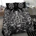 Skull Demon Satanic Pentagram Cthulhu 3 Piece Duvet Black and - Etsy