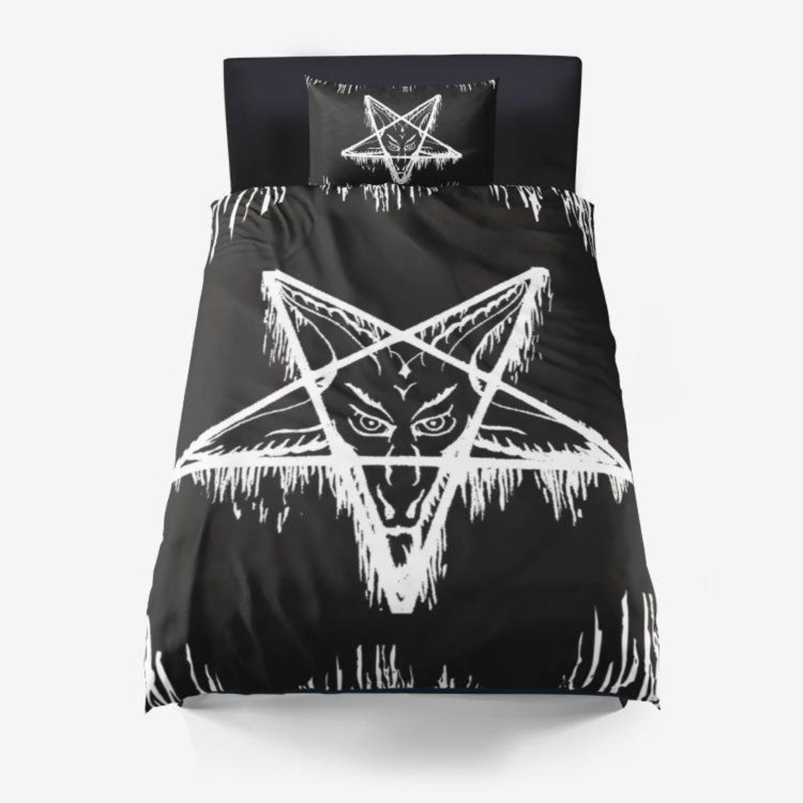 Satanic Room Decor Duvet-satanic Home Decor Bedding-satanic Melting ...