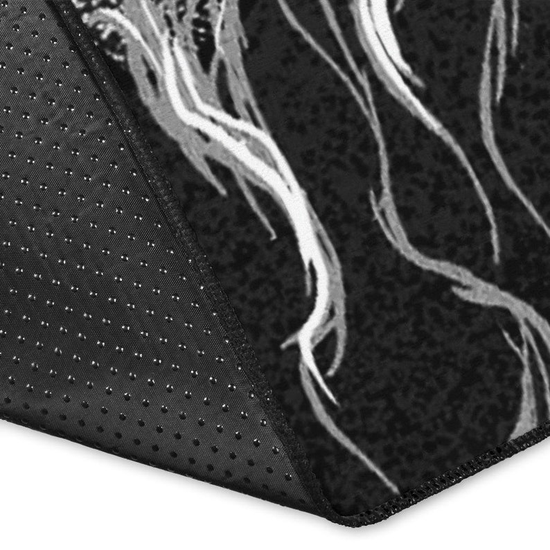 Skull Smoke Area Rug Black and White-skull Rugs-skull Home - Etsy