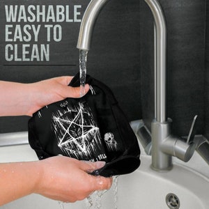 Skull 666 Satanic Pentagram Drip This is How I Roll Headrest Cover Set ...