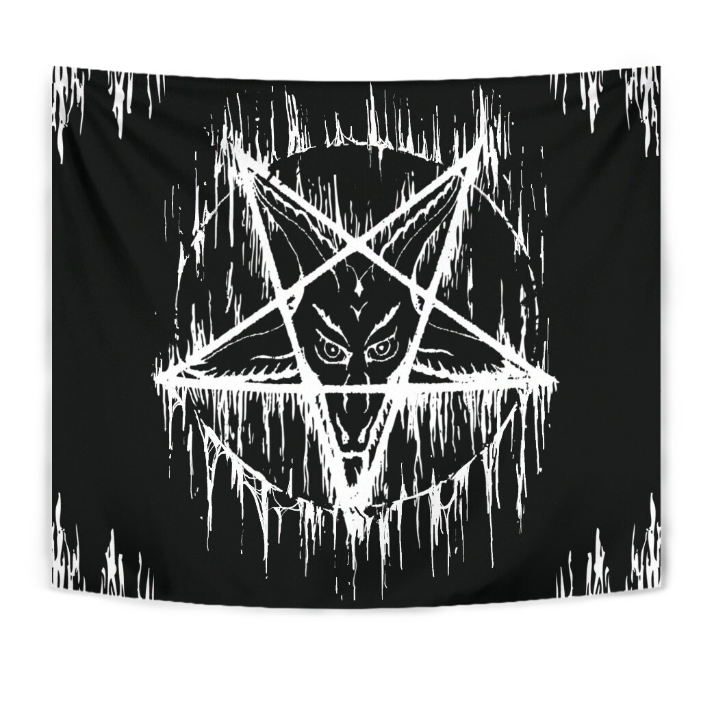 Satanic Pentagram Huge Melting Version Wall Tapestry-Satanic | Etsy
