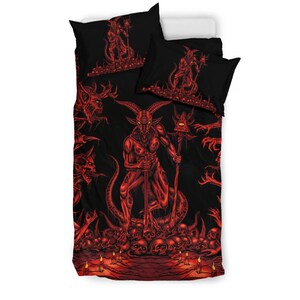 Skull Satanic Malevolent Cyclops Baphomet Goat Demon Onslaught Red ...