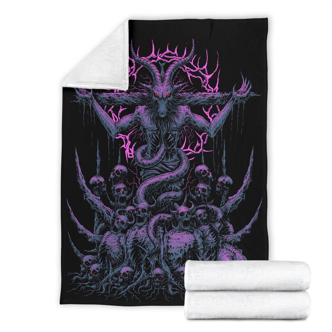 Skull Skeleton Unholy Possessed Messiah Resurrection Blanket | Etsy