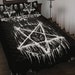 Skull Satanic Pentagram Drip Quilt 3 Piece Bed Set-satanic Occult Goth ...