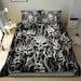 Skull Room Decor-heavy Metal Room Decor-smoke Skull 3 Piece Bed Set ...