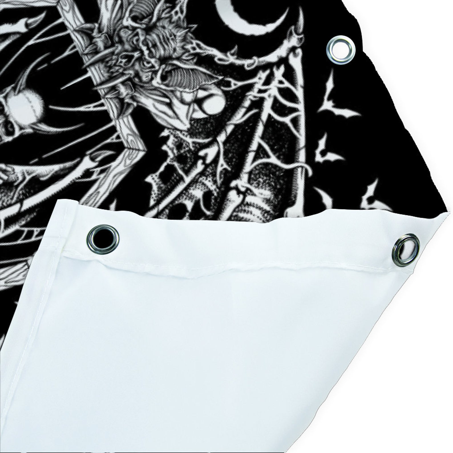 Skull Skeleton Chain Wicked Bat Shroud Waterproof Shower - Etsy