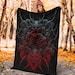 Skull Demon Wolf Blanket Color Version-skull Werewolf - Etsy