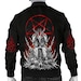 Skull Satanic Goat Satanic Pentagram Flame Jacket Plain Black - Etsy