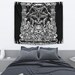 Skull Satanic Pentagram Shrine Huge Wall Tapestry-satanic Wall Decor ...