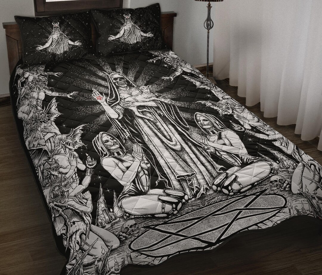 Satanic Pentagram Palm Nun Inverted Cross Forehead Pillows Demon ...