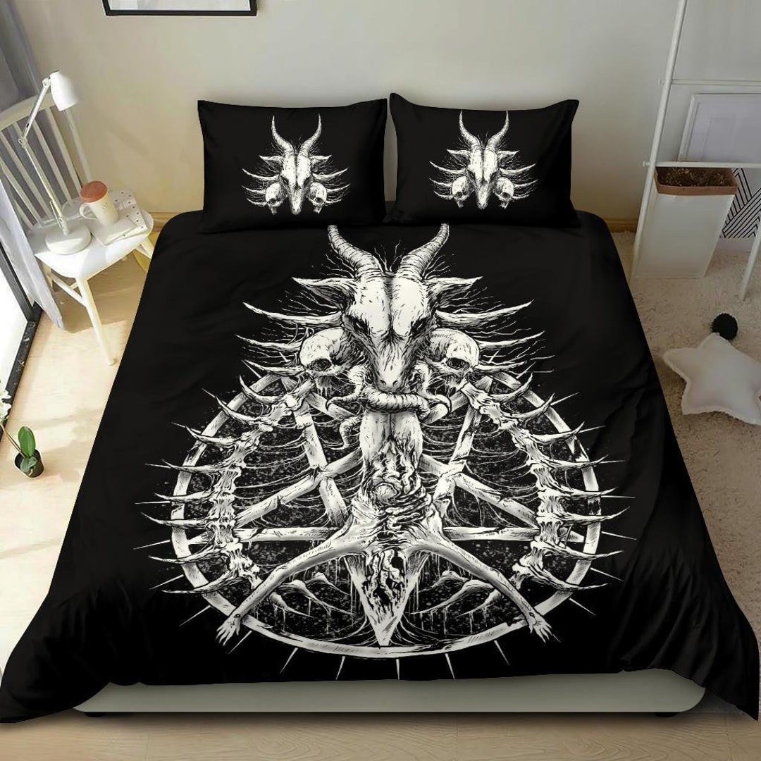 Satanic Skull Goat Inverted Thorn Pentagram Head to Heavy Savior 3 ...