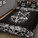 Skull Satanic Pentagram Drip Quilt 3 Piece Bed Set-satanic Pentagram ...