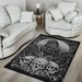 Skull Goth Occult Black Crow Area Rug New Dark Version-skull Goth ...