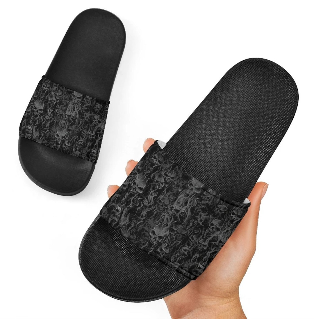 Smoke Skull Sandals Original Dark Version-skull Slippers-important-look ...